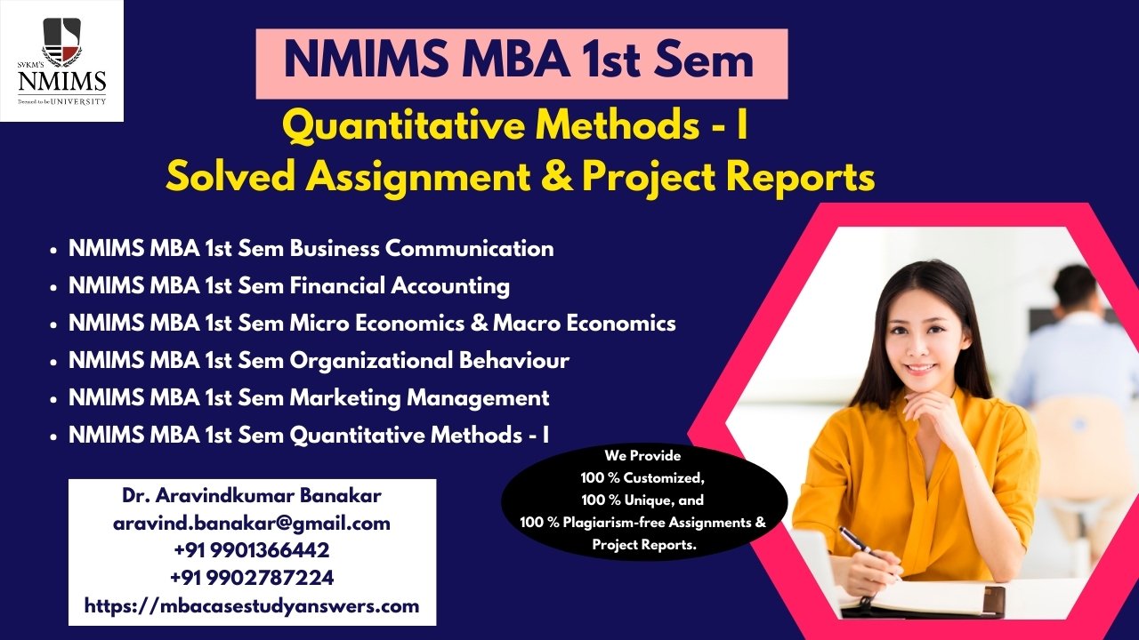 NMIMS Solved Assignments - NMIMS Customised Assignments